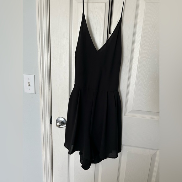 Lush | Pants & Jumpsuits | 23 Lush Low Back Backless Black Romper ...